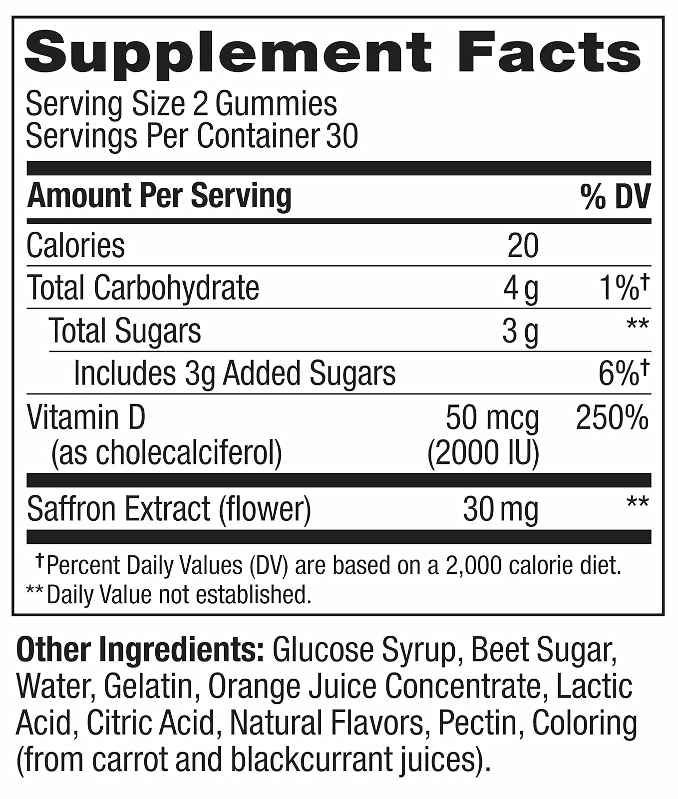 Vitamin D3 gummies for energy