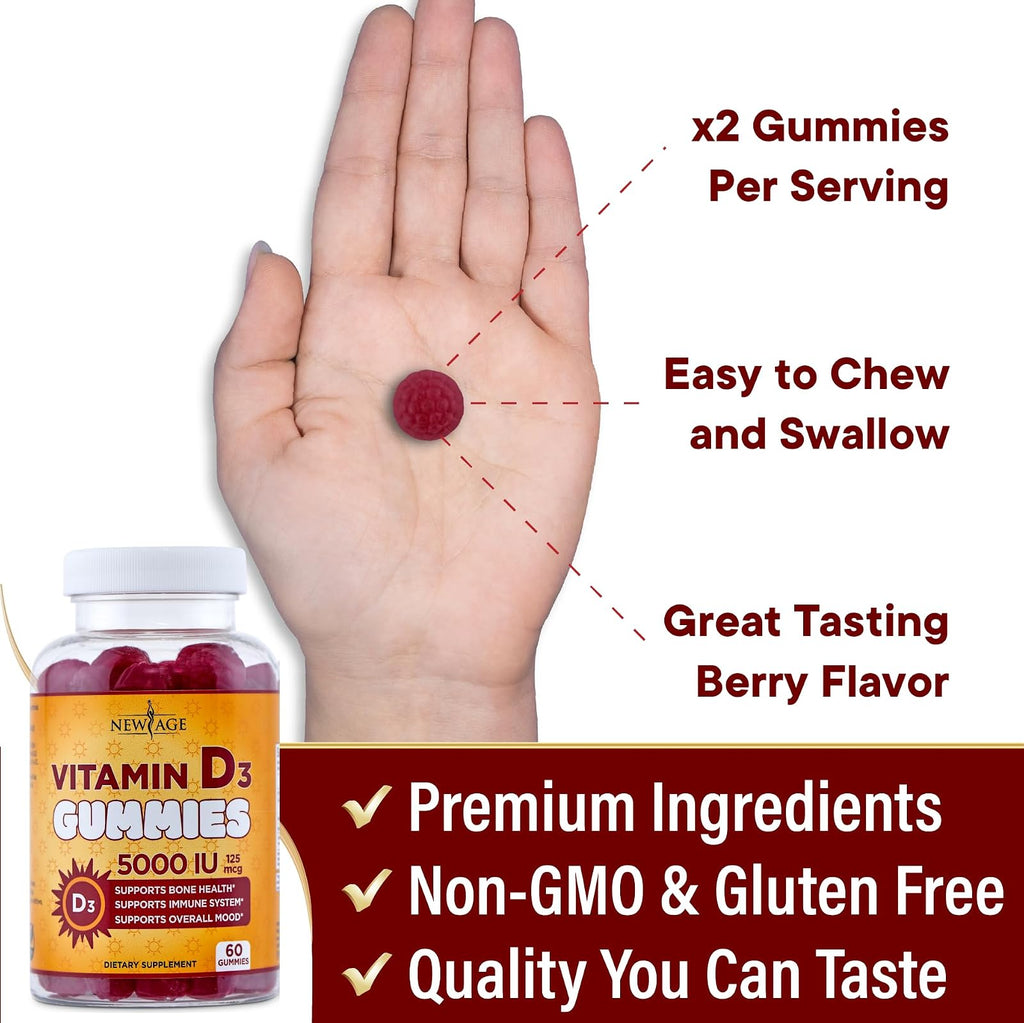 Vitamin D3 gummies for mood support