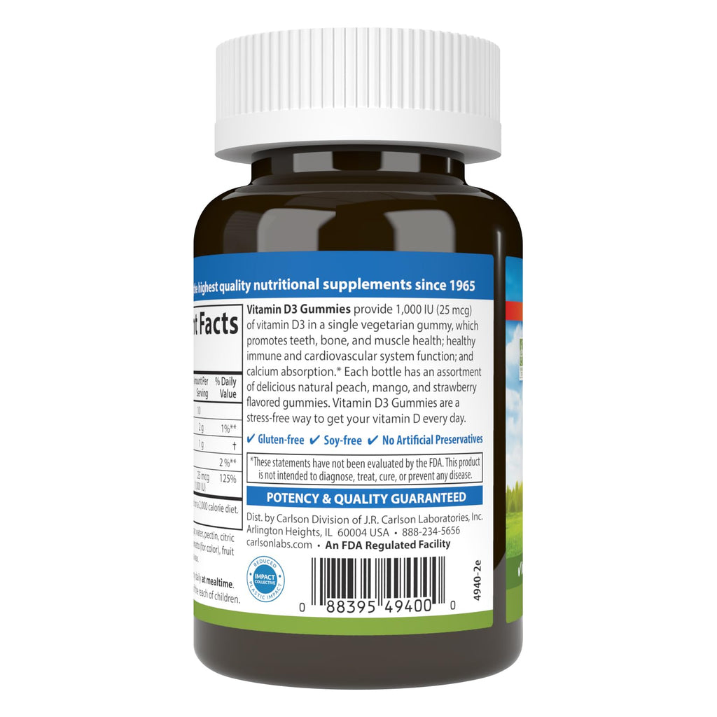 Vitamin D3 gummies for overall wellness