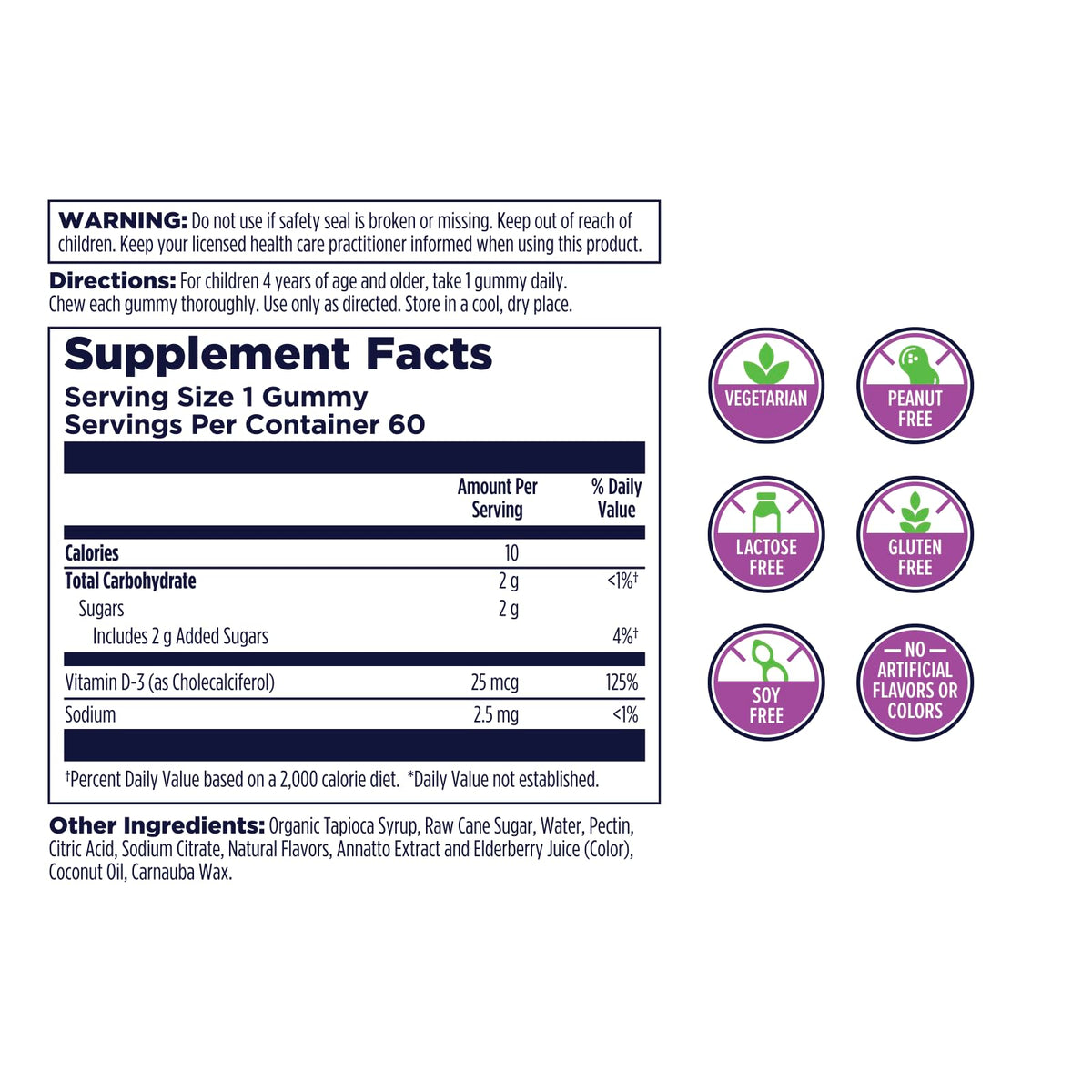 Vitamin D3 gummies with K2 support