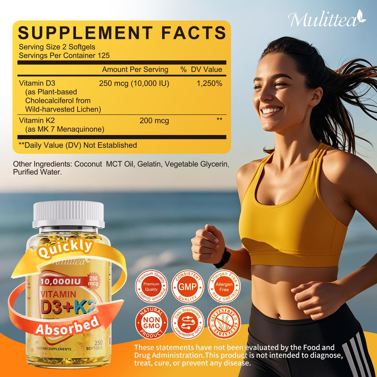 Vitamin D3 K2 10,000 IU dosage