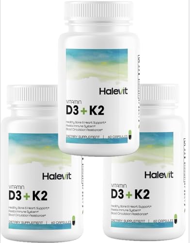 Vitamin D3 K2 capsules for calcium absorption