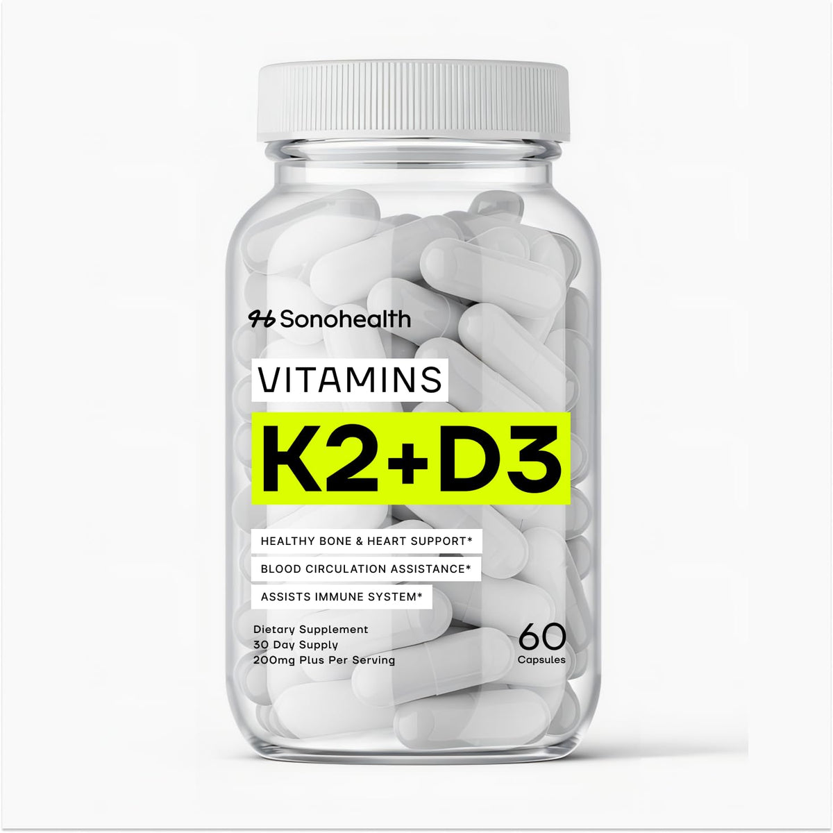 Vitamin D3 K2 capsules for immunity
