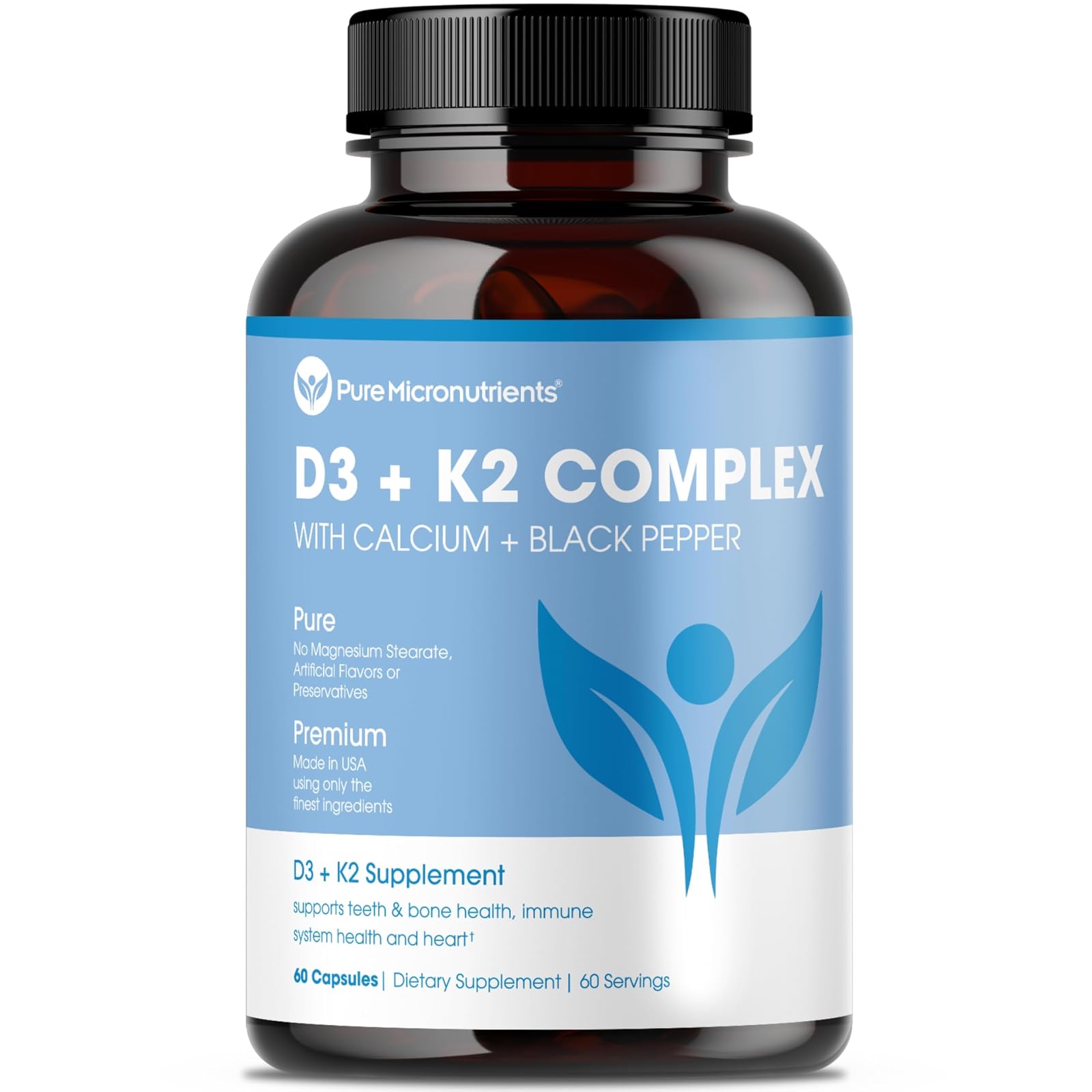 Vitamin D3 K2 capsules for immunity