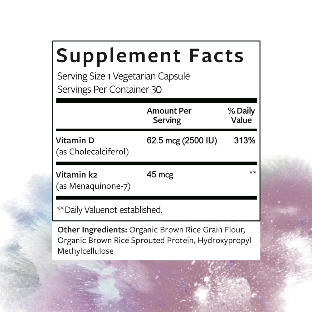 Vitamin D3 K2 capsules for overall wellness