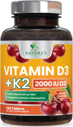 Vitamin D3 K2 chewable tablets