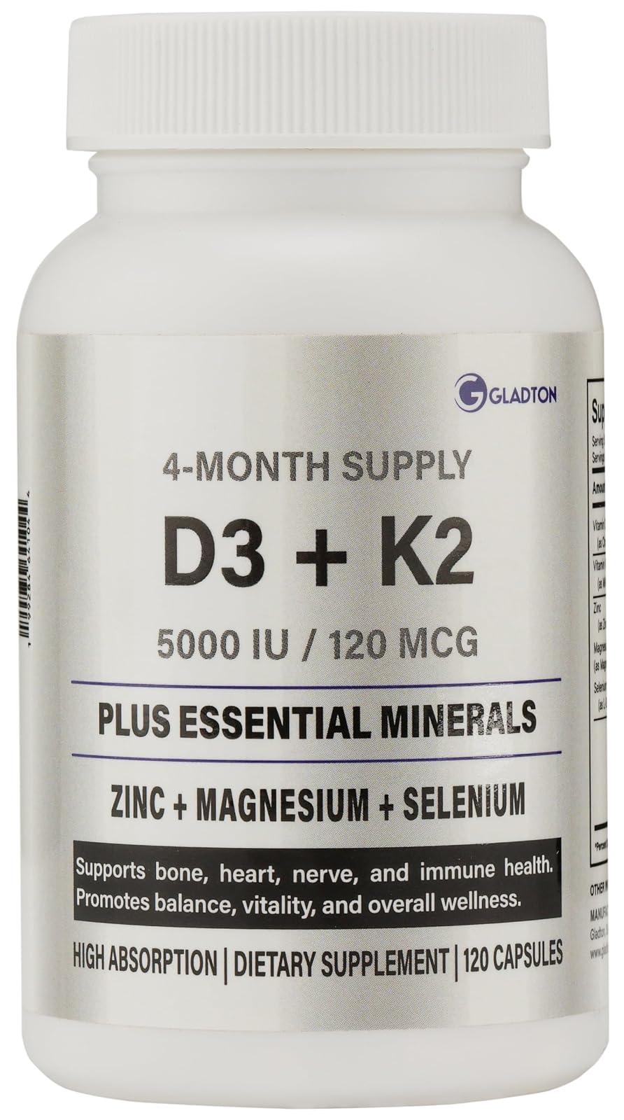 Vitamin D3 K2 complex capsules