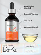Vitamin D3 K2 drops for daily wellness