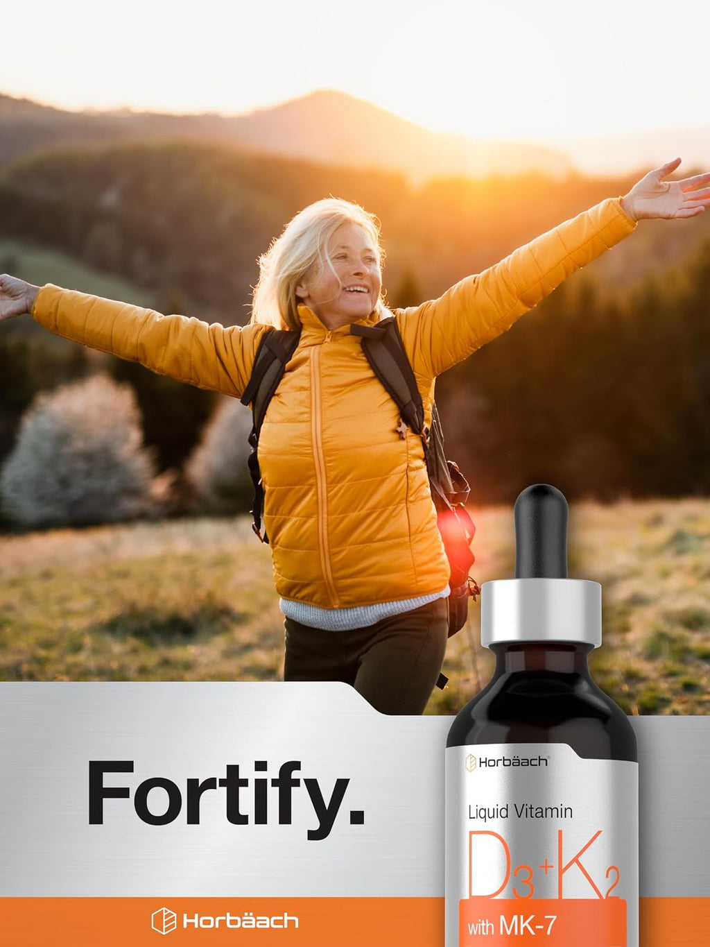 Vitamin D3 K2 drops for healthy mood