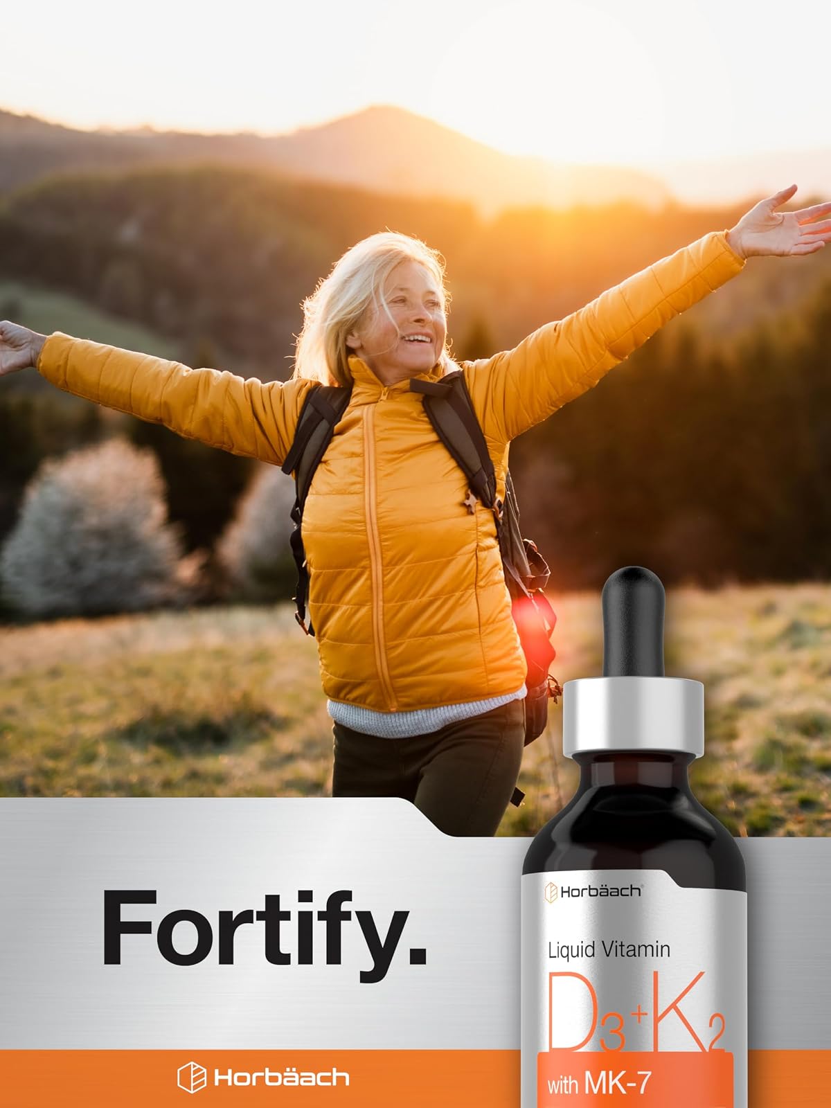 Vitamin D3 K2 drops for healthy mood