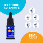Vitamin D3 K2 drops for immune support