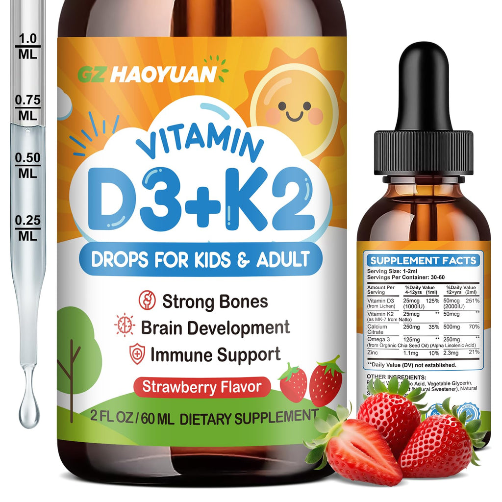 Vitamin D3 K2 drops for kids