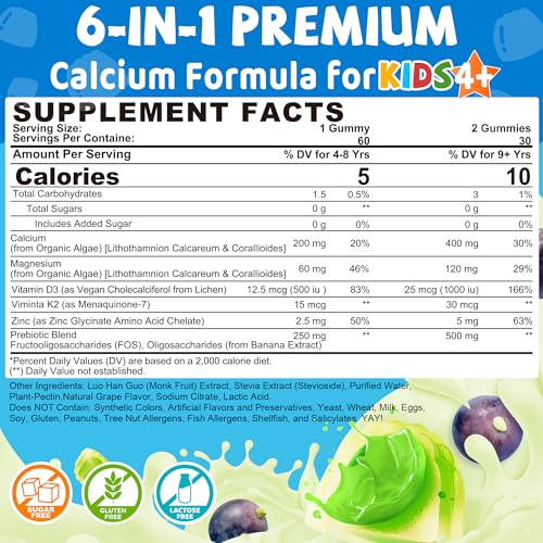 Vitamin D3 K2 enriched calcium