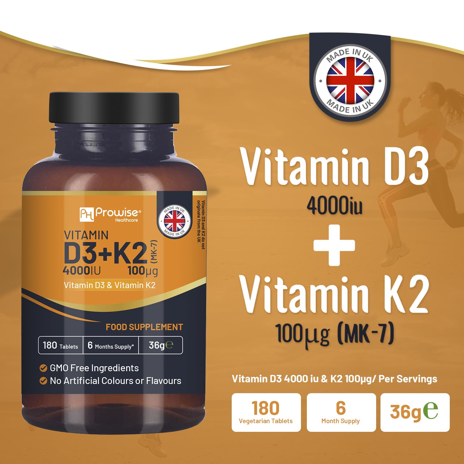 Vitamin D3 K2 for bone health