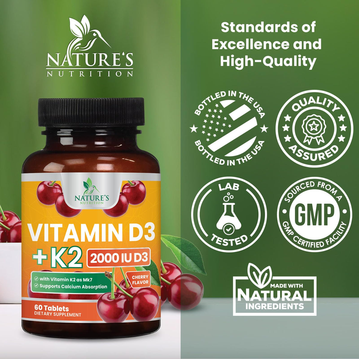 Vitamin D3 K2 for bone health