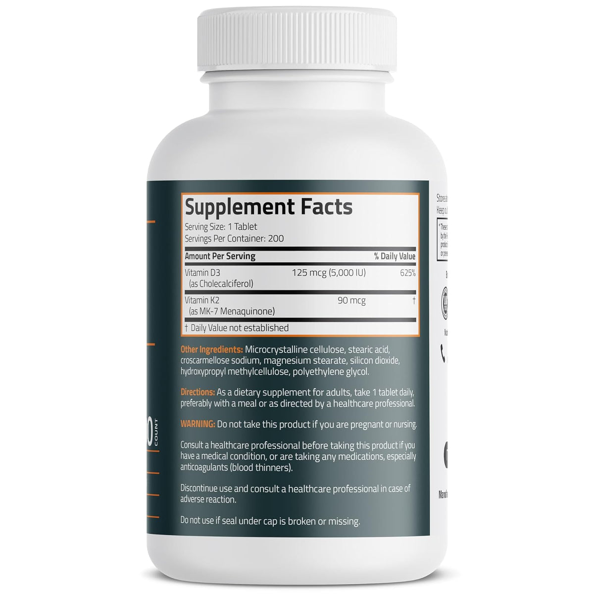 Vitamin D3 K2 for bone health