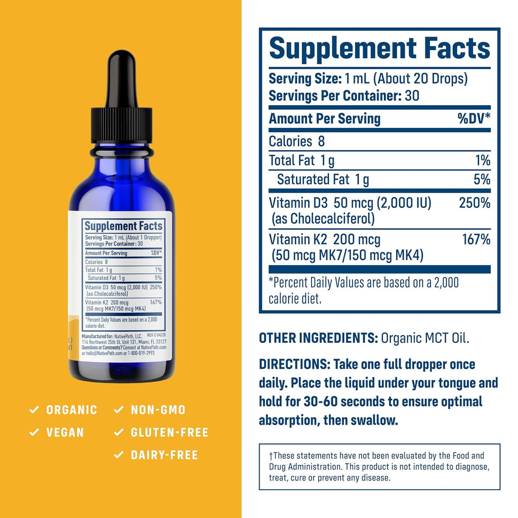 Vitamin D3 K2 for bone health
