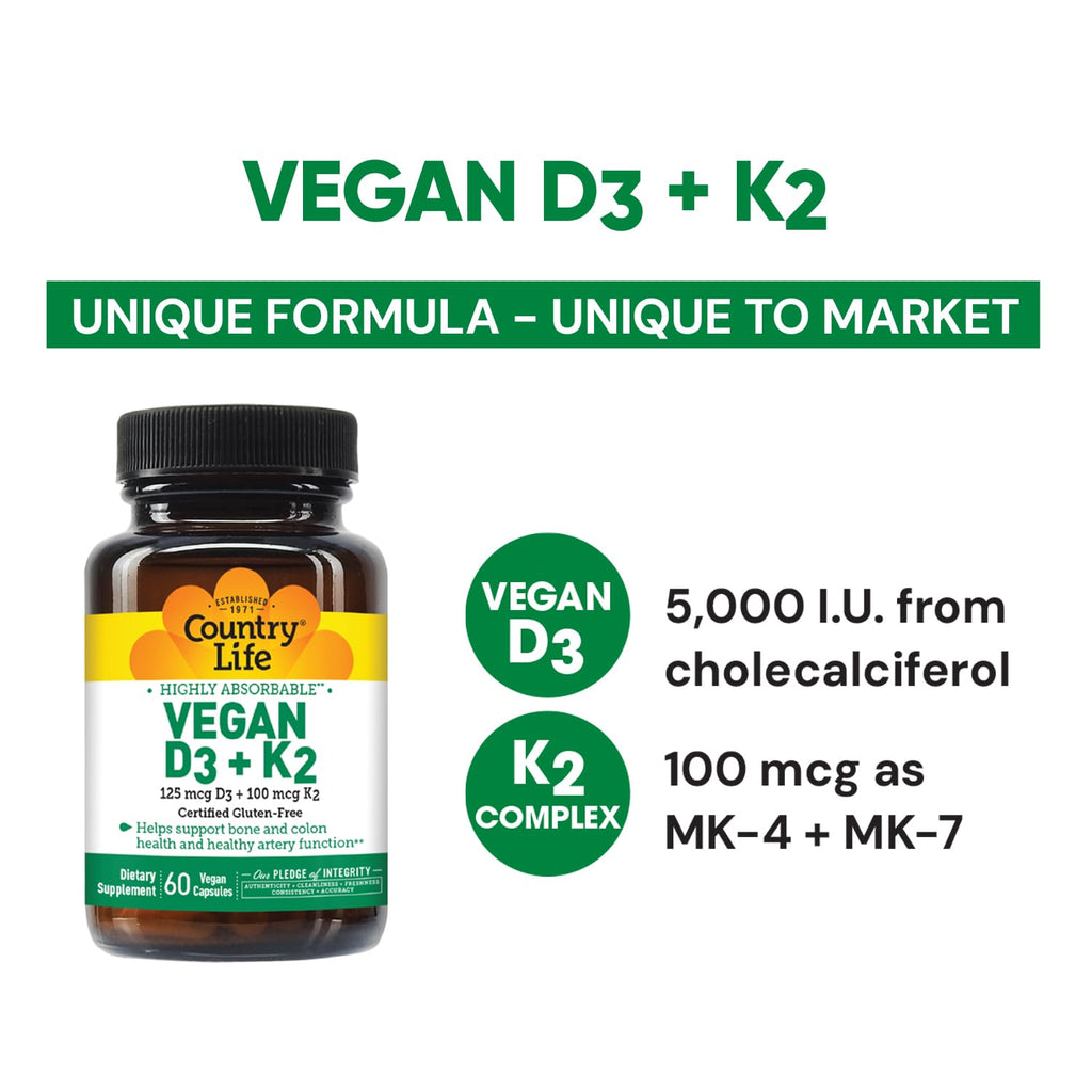 Vitamin D3 K2 for bone health