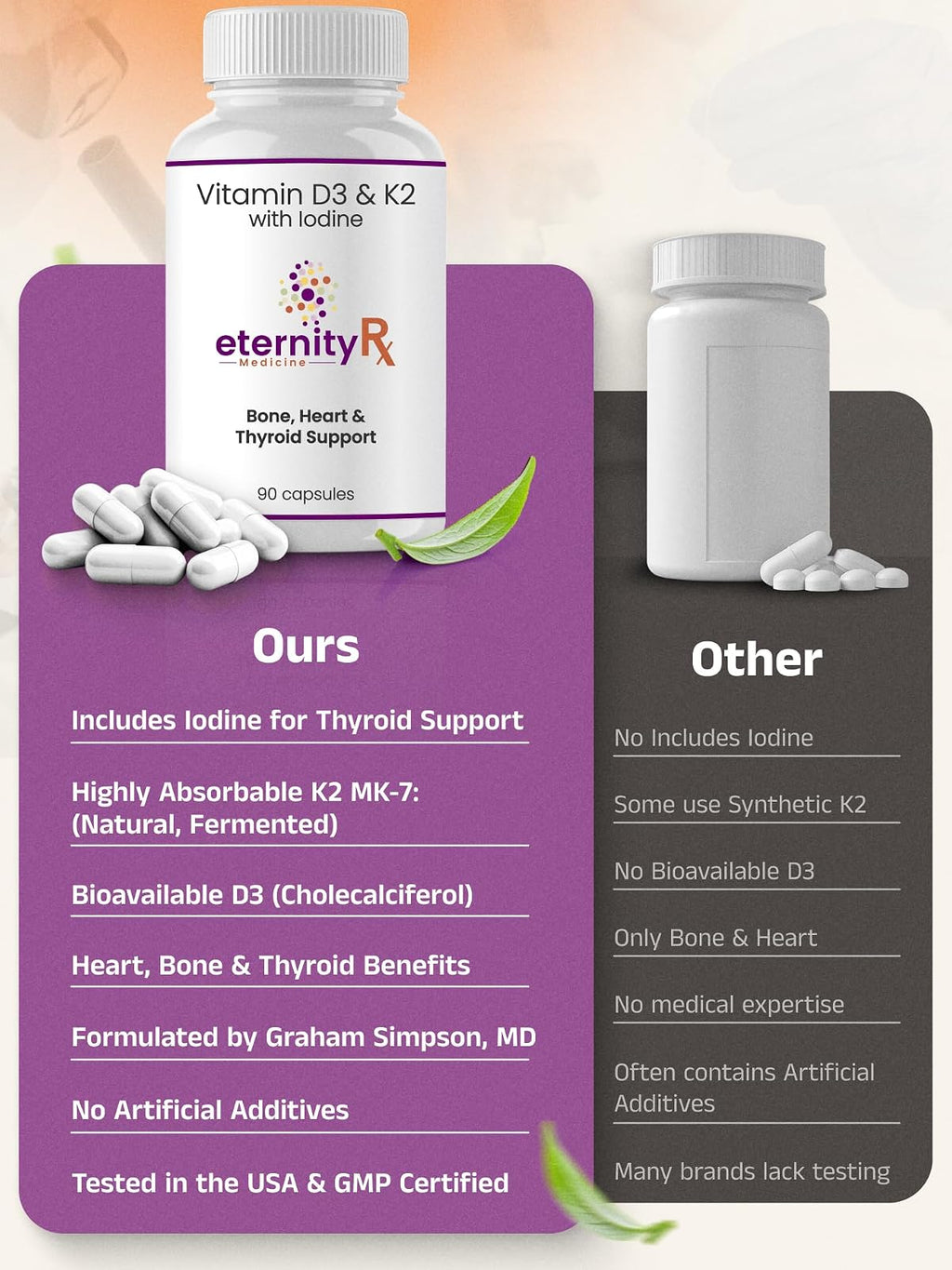 Vitamin D3 K2 for bone health