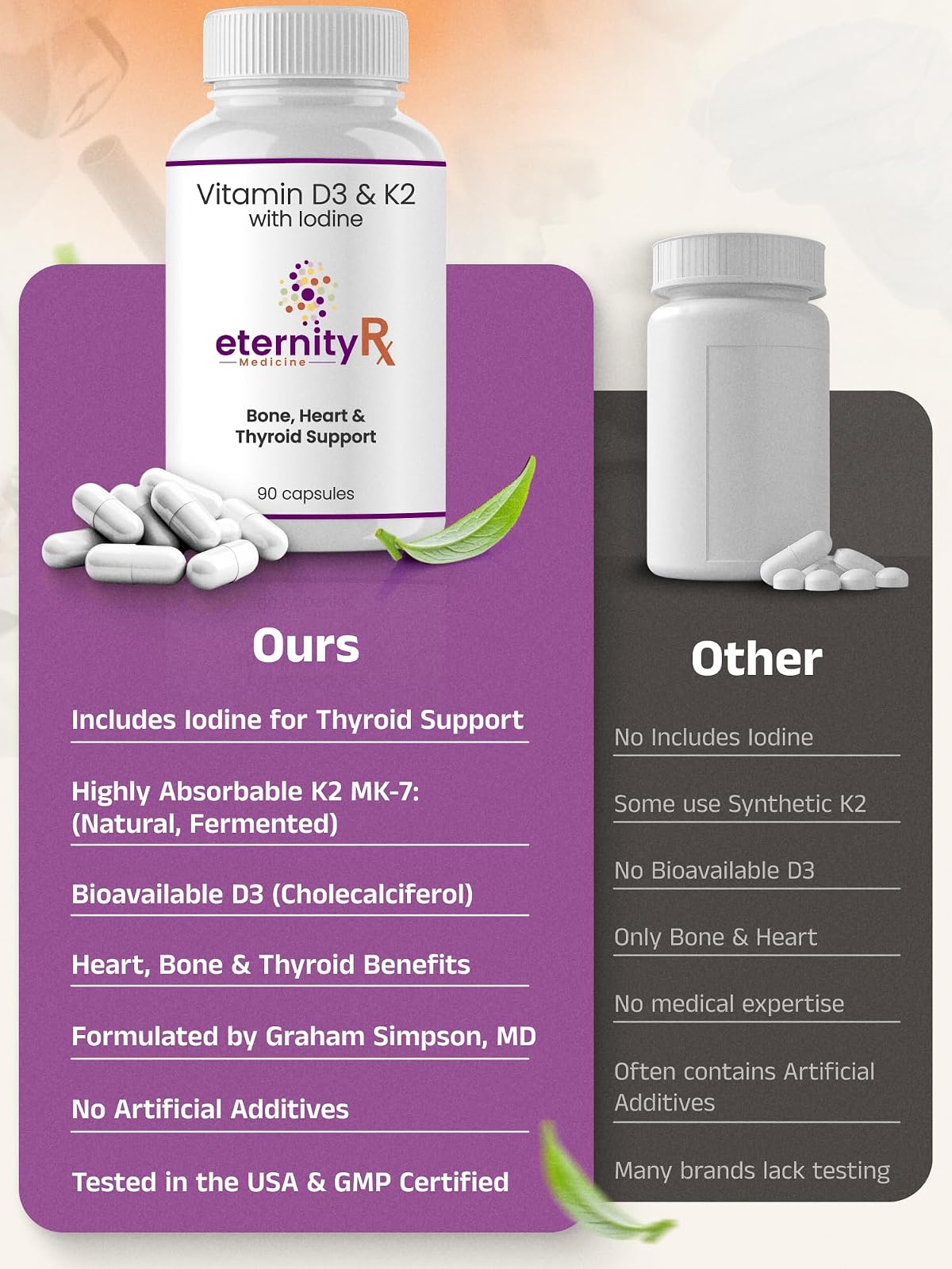 Vitamin D3 K2 for bone health
