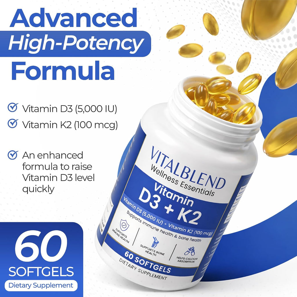 Vitamin D3 K2 for bone support