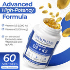 Vitamin D3 K2 for bone support