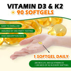 Vitamin D3 K2 for calcium absorption