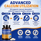 Vitamin D3 K2 for calcium absorption
