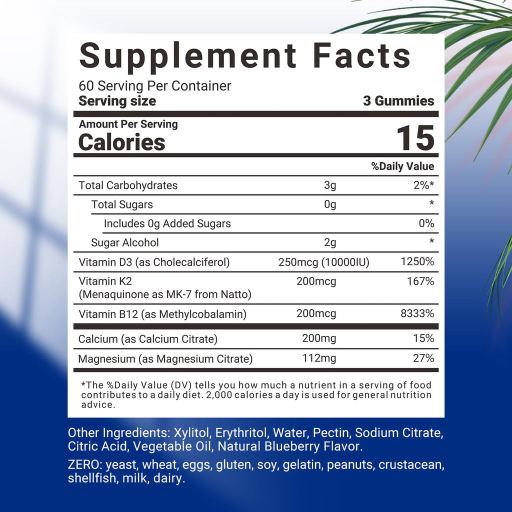 Vitamin D3 K2 for daily wellness