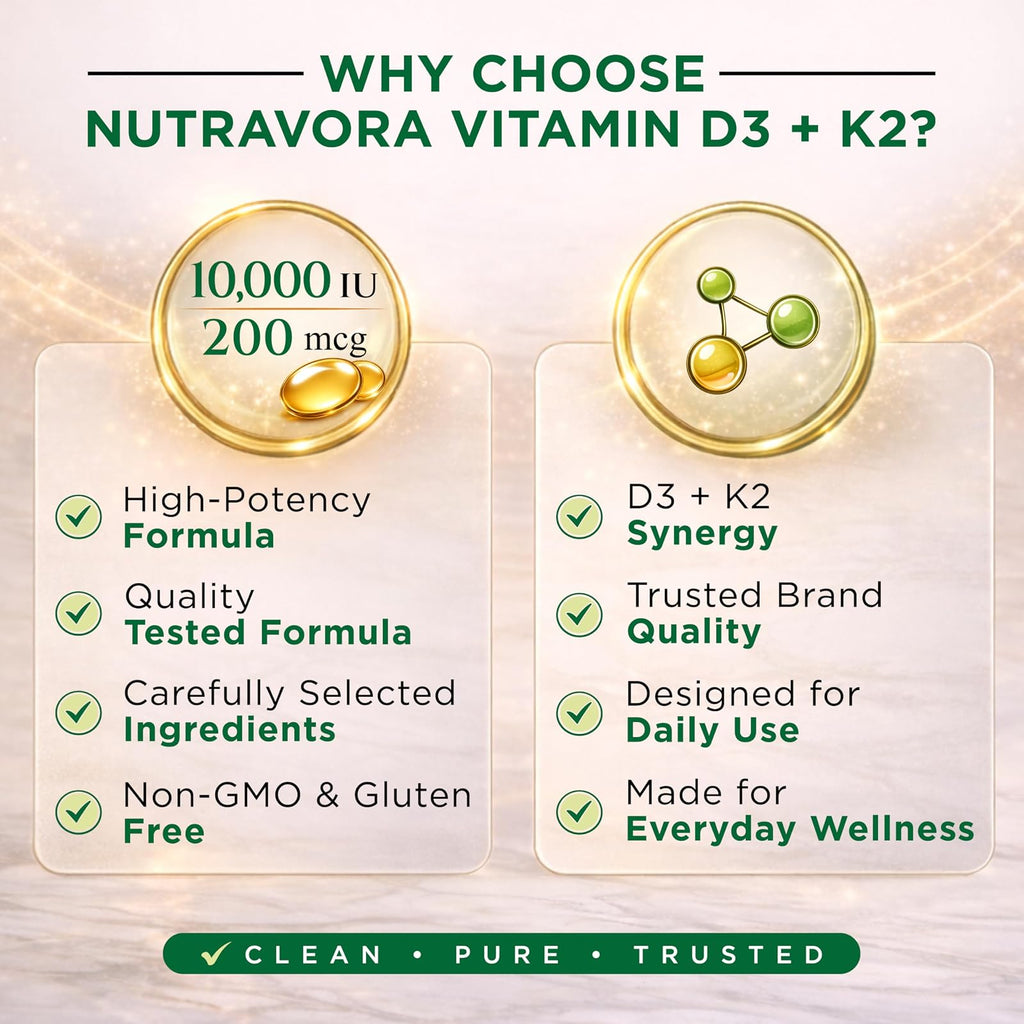Vitamin D3 K2 for energy boost