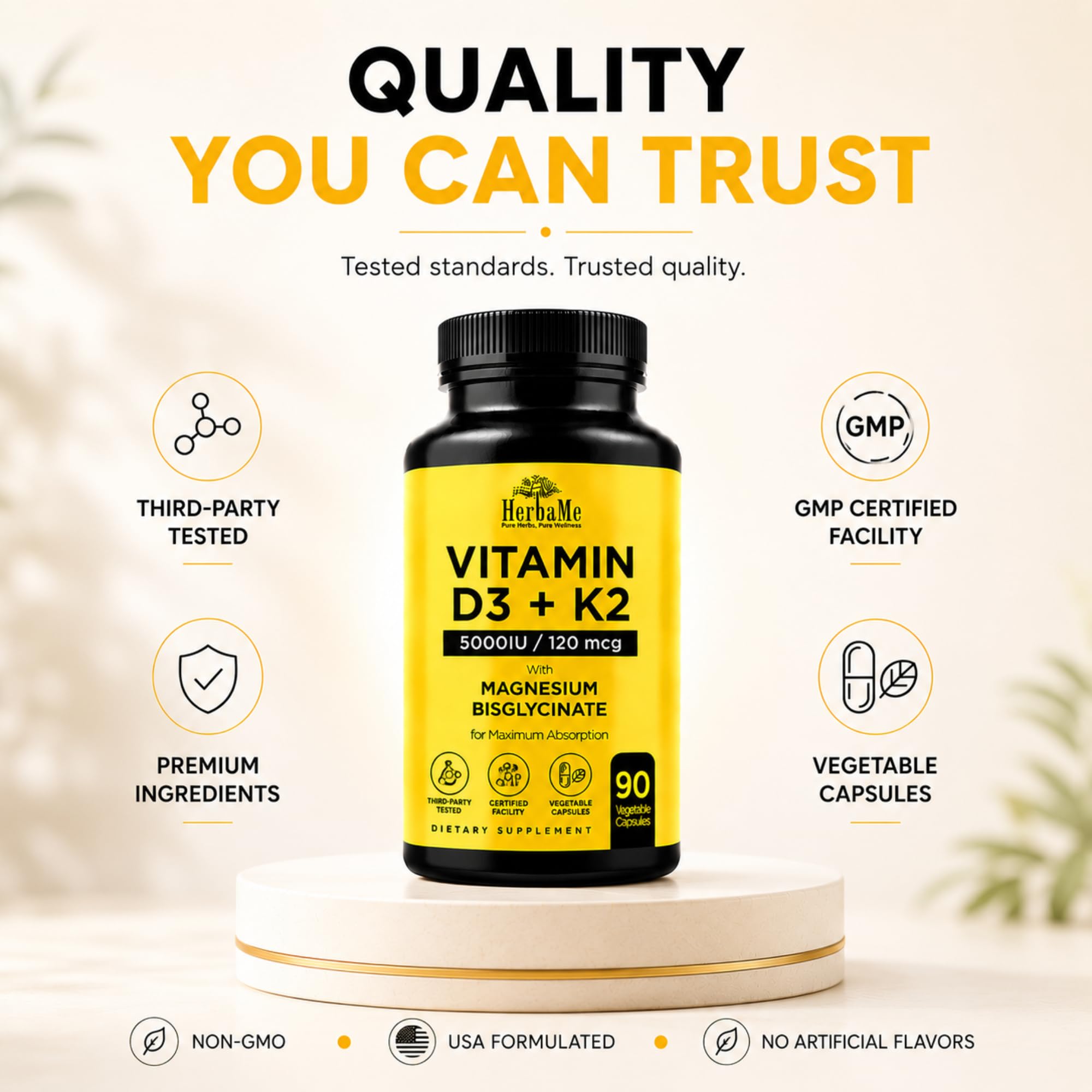 Vitamin D3 K2 for enhanced immunity