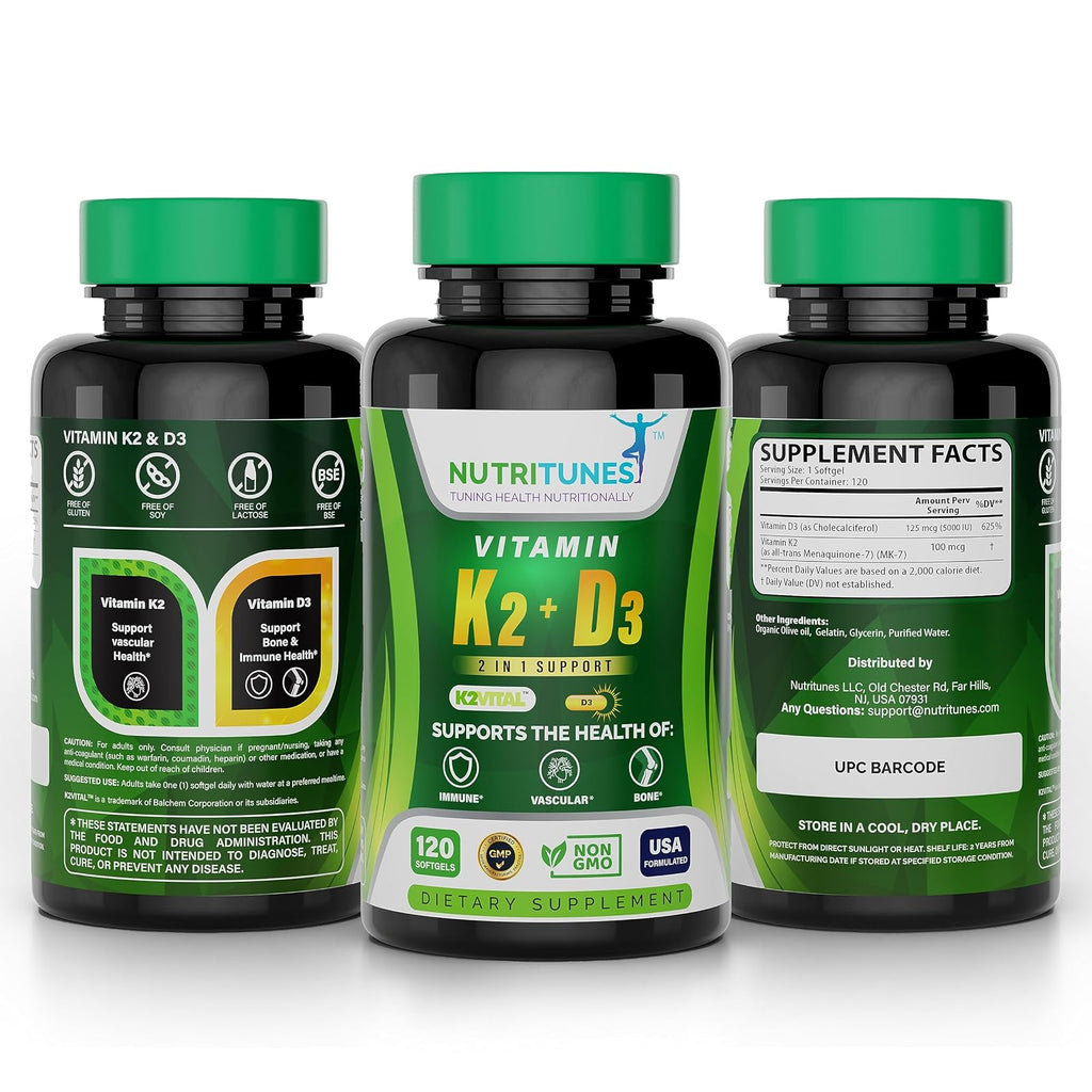 Vitamin D3 K2 for heart health