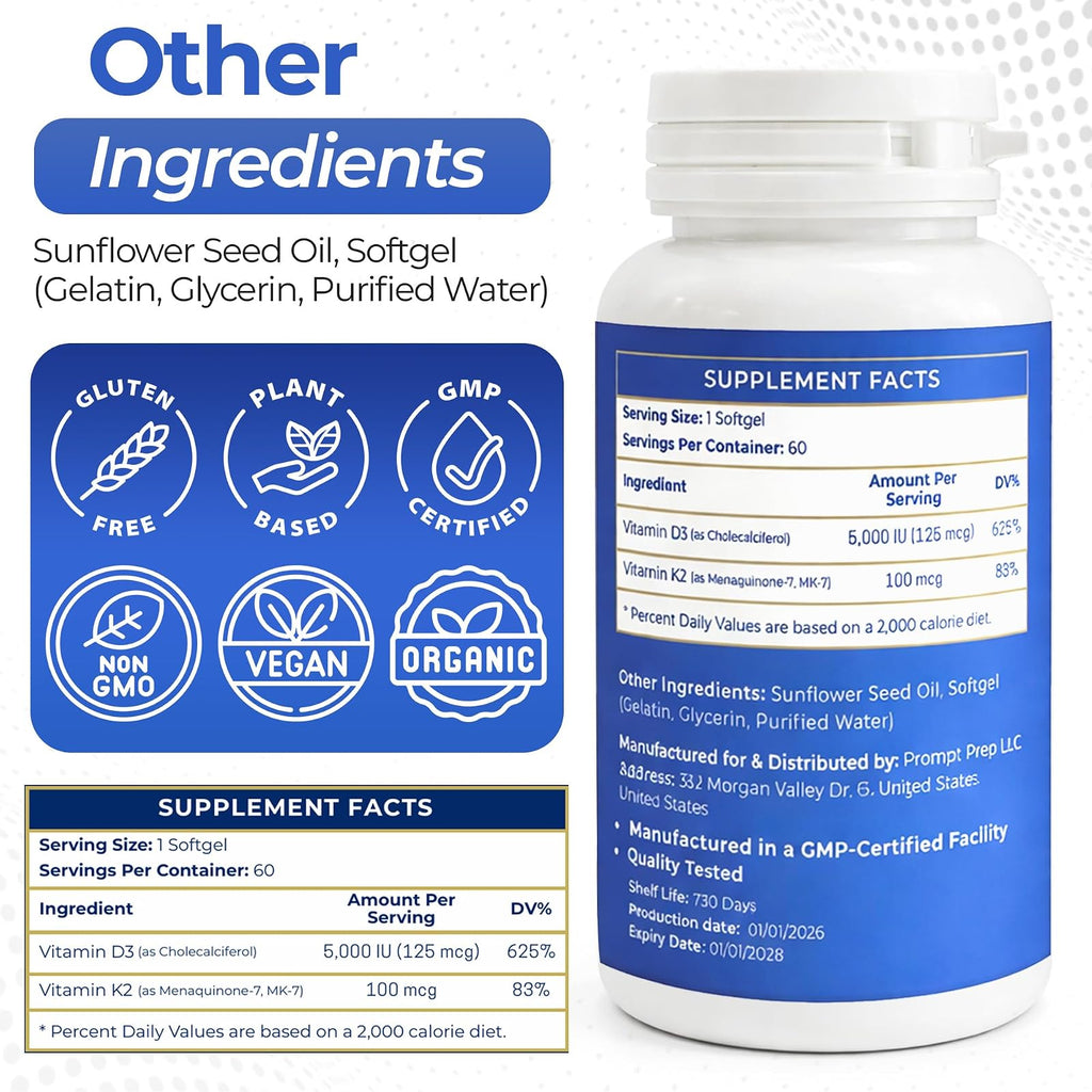 Vitamin D3 K2 for heart health