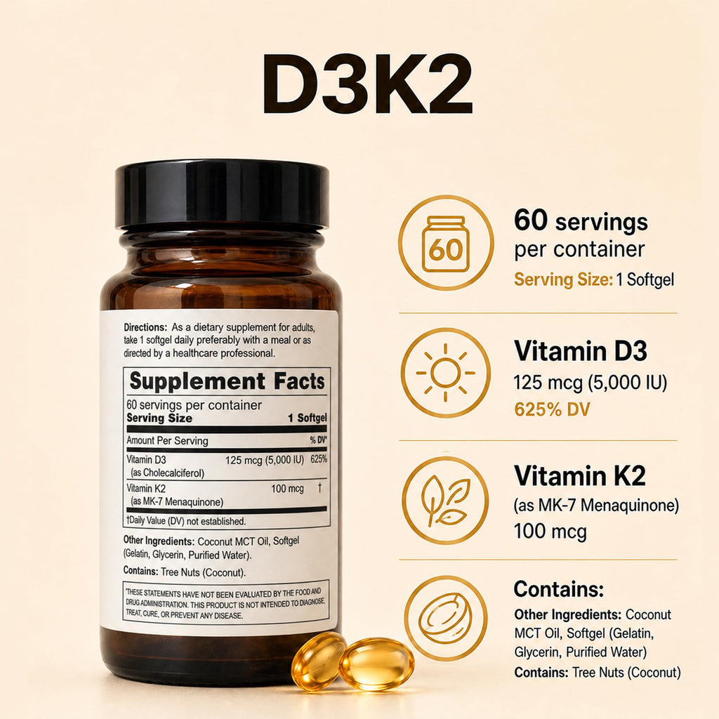 Vitamin D3 K2 for heart health