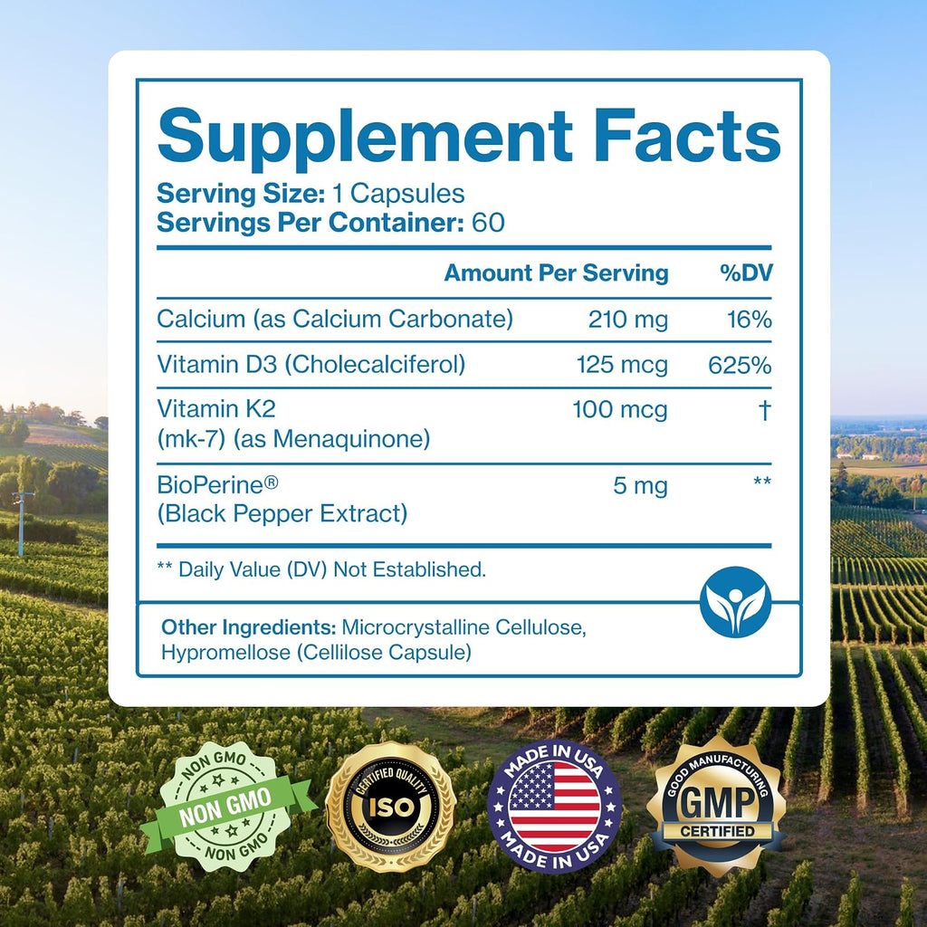 Vitamin D3 K2 for heart health