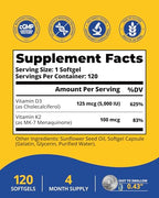 Vitamin D3 K2 for heart health
