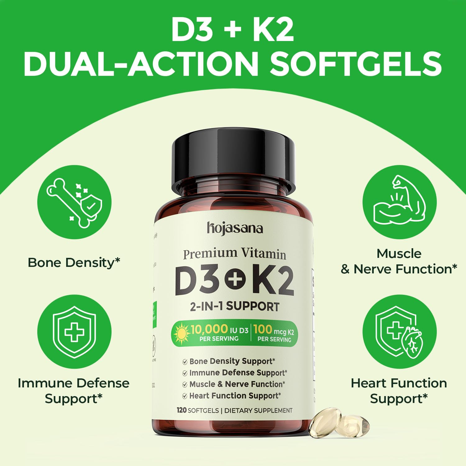 Vitamin D3 K2 for heart support