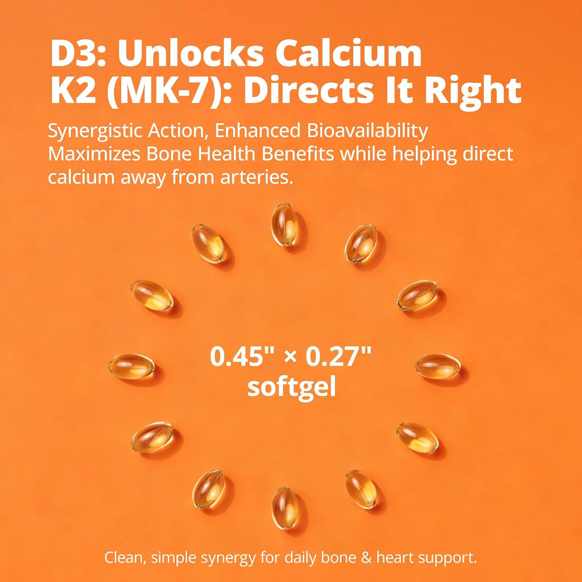 Vitamin D3 K2 for heart support
