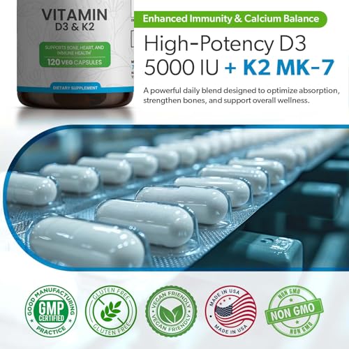 Vitamin D3 K2 for heart wellness