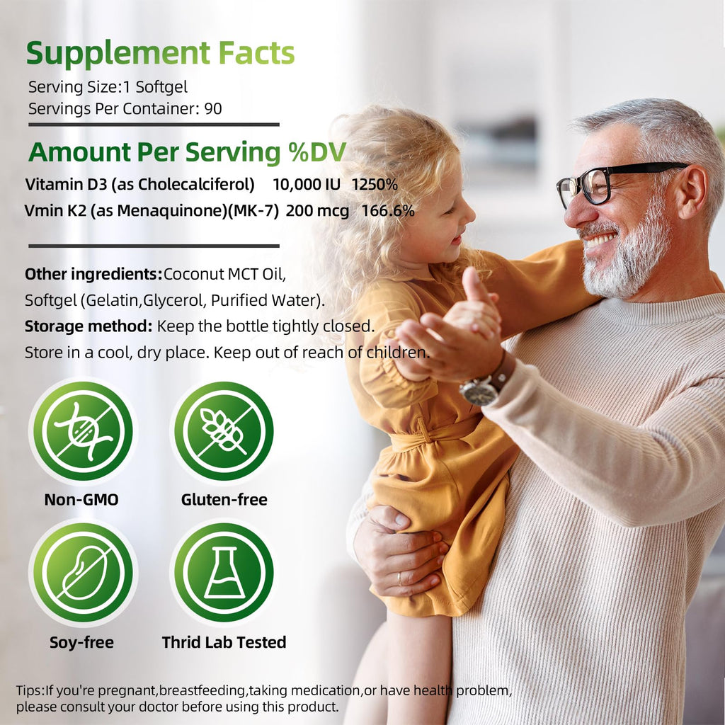 Vitamin D3 K2 for immune support