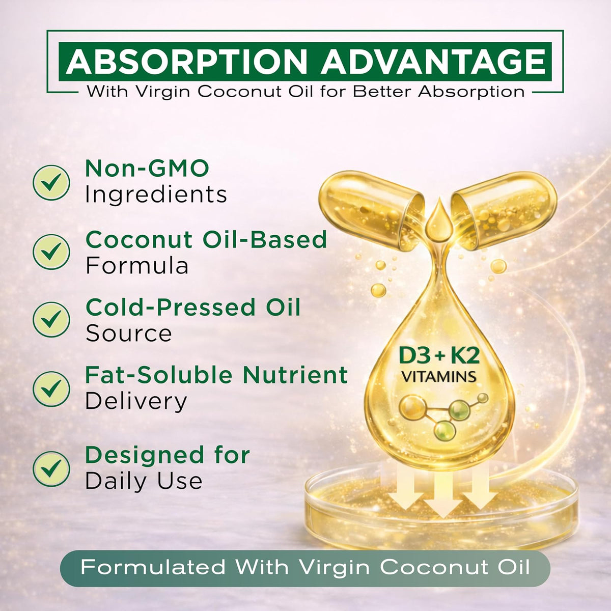 Vitamin D3 K2 for immune support