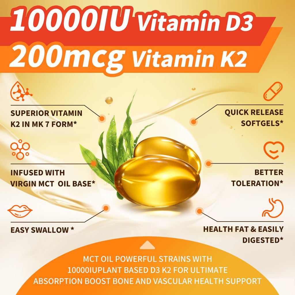 Vitamin D3 K2 for immune support