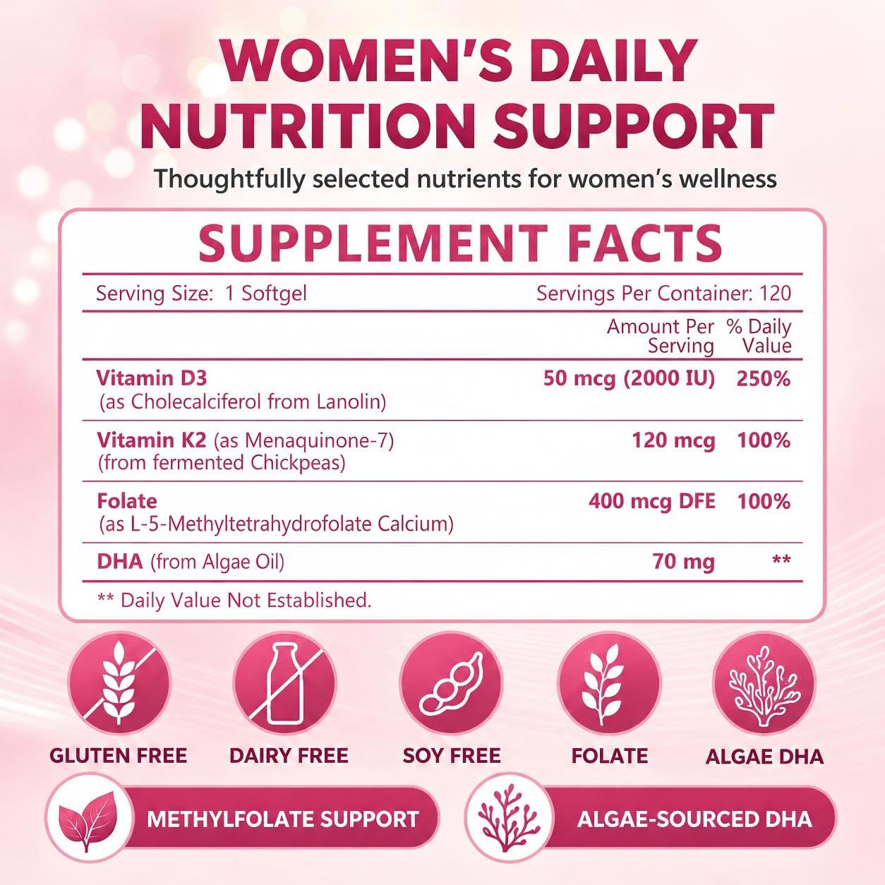 Vitamin D3 K2 for immune support