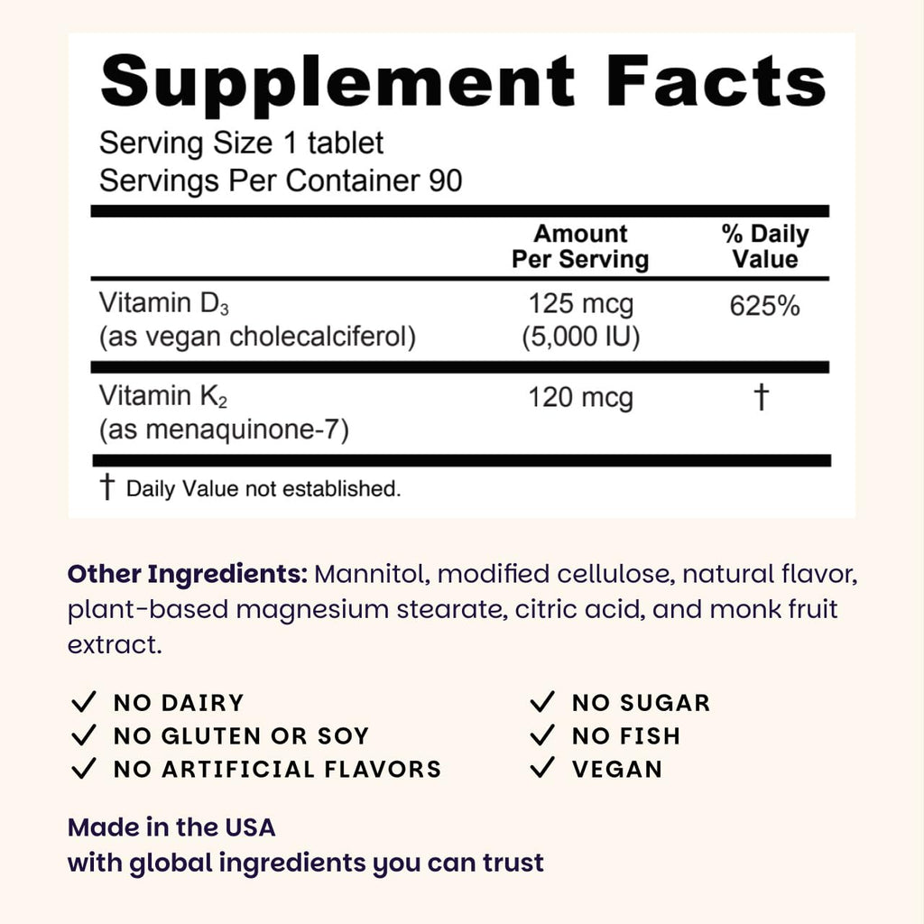 Vitamin D3 K2 for immune support