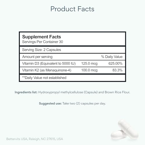Vitamin D3 K2 for immune support