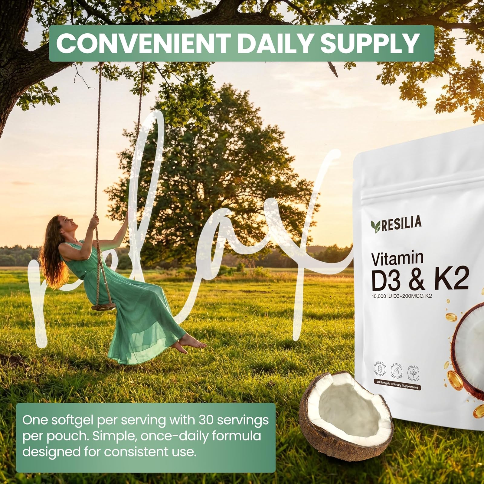 Vitamin D3 K2 for mood support