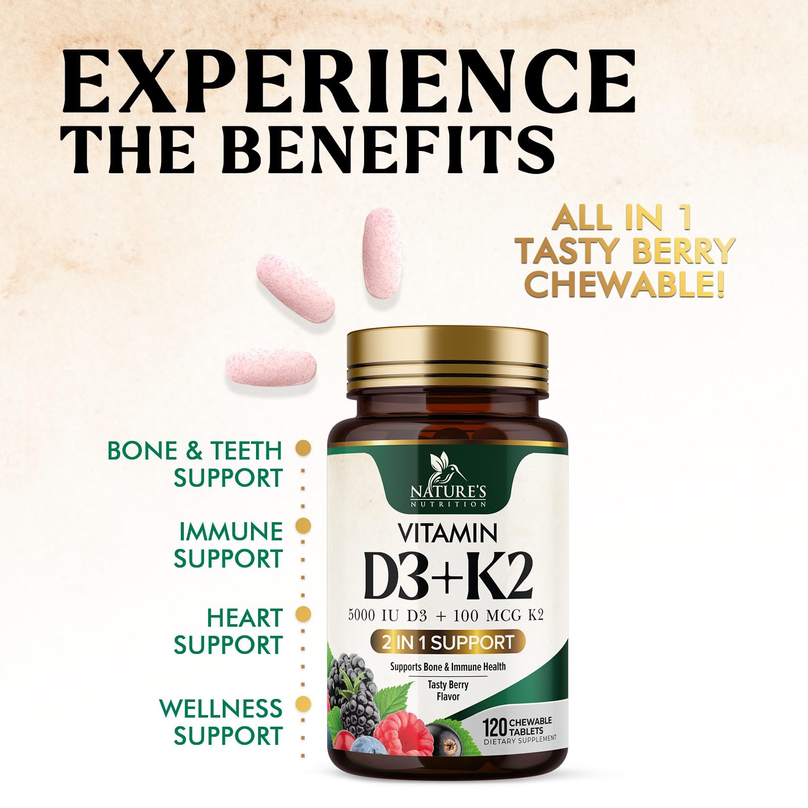Vitamin D3 K2 for overall wellness