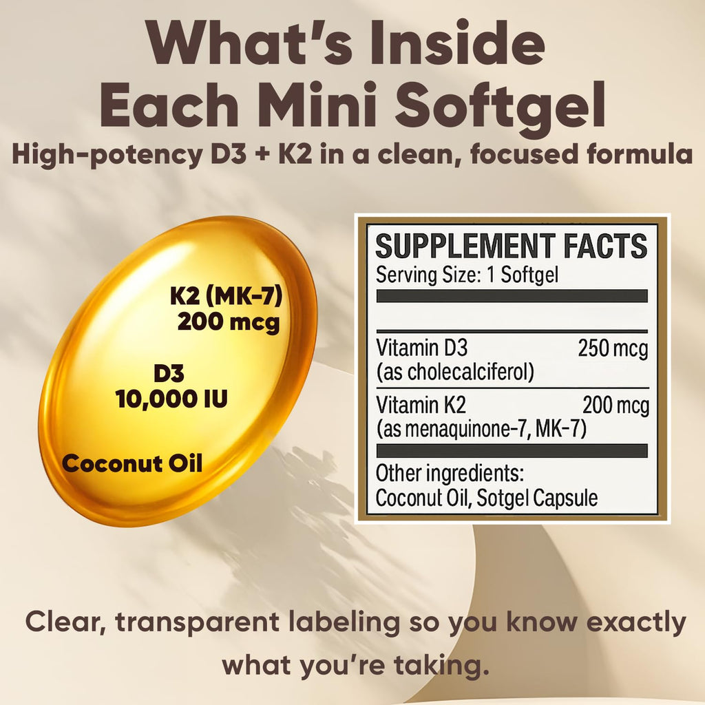 Vitamin D3 K2 for overall wellness