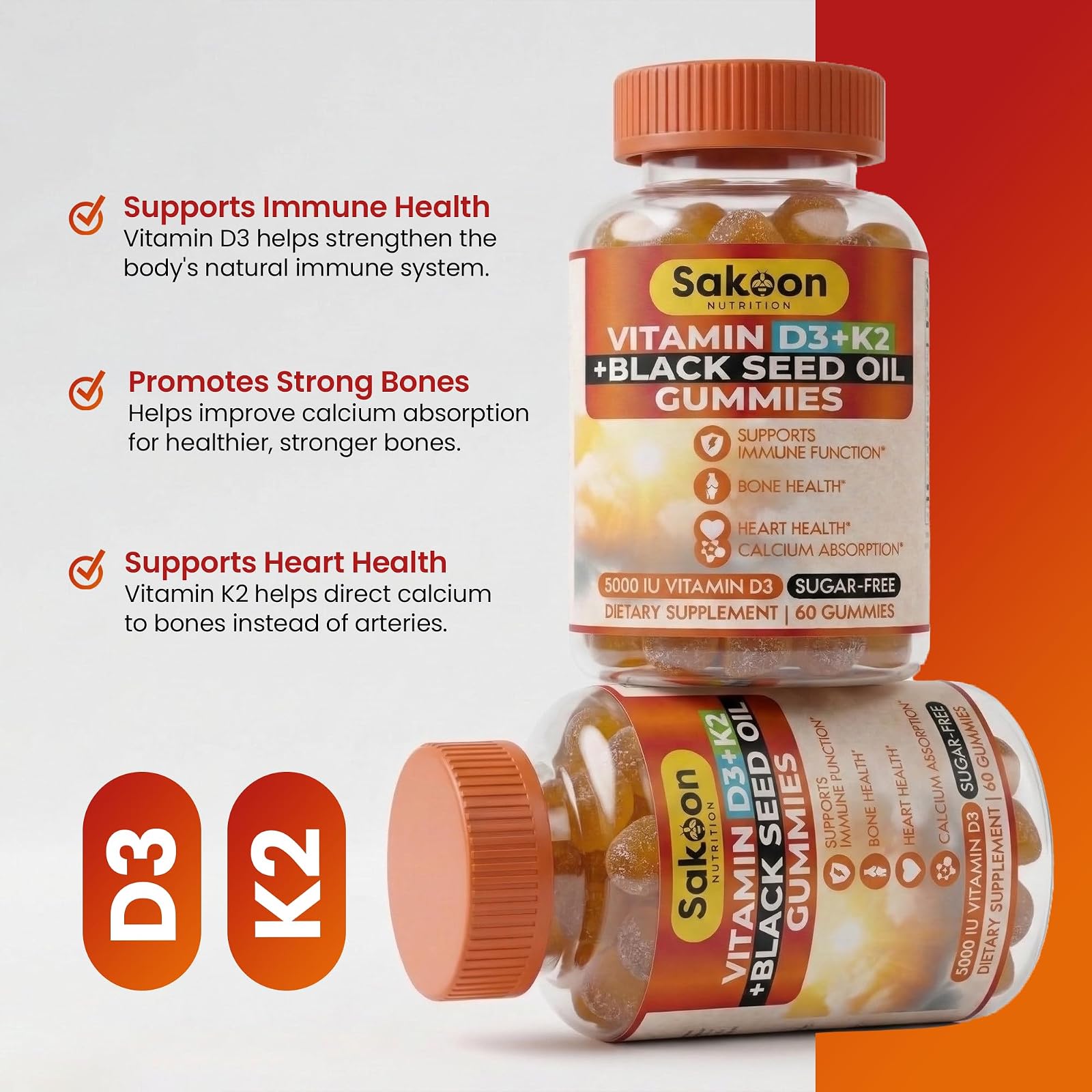Vitamin D3 K2 for overall wellness