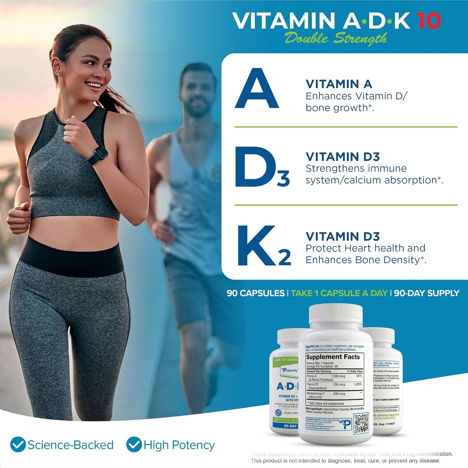Vitamin D3 K2 for strong bones